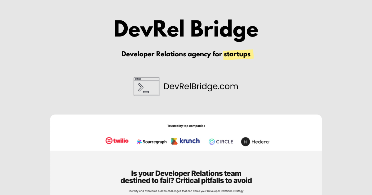 DevRel Bridge Agency | DevRel Strategy